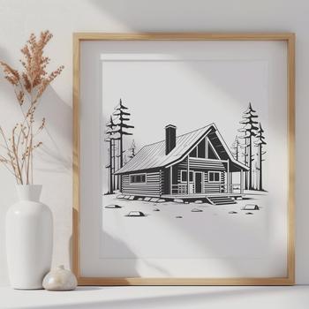 Beautiful Cabin Clip Art: SVG Images & Templates for Crafting
